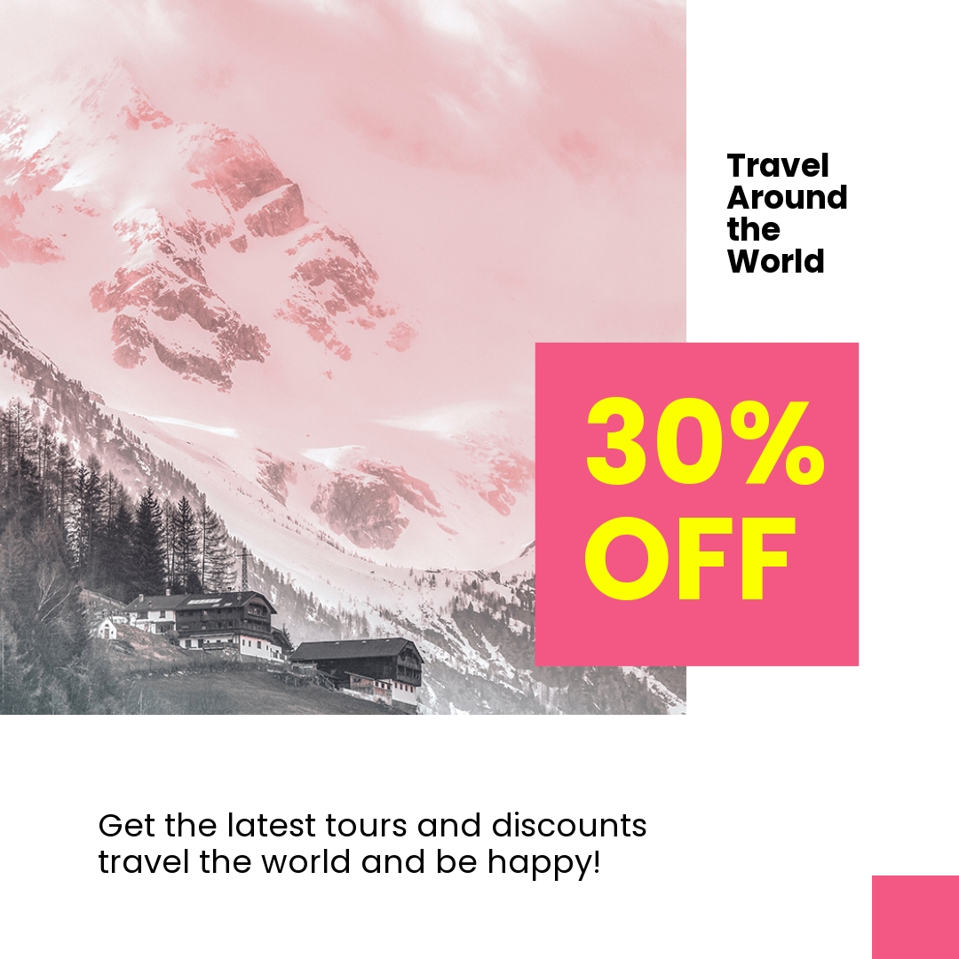 Travel Discount Tumblr Post Template - PSD | Template.net