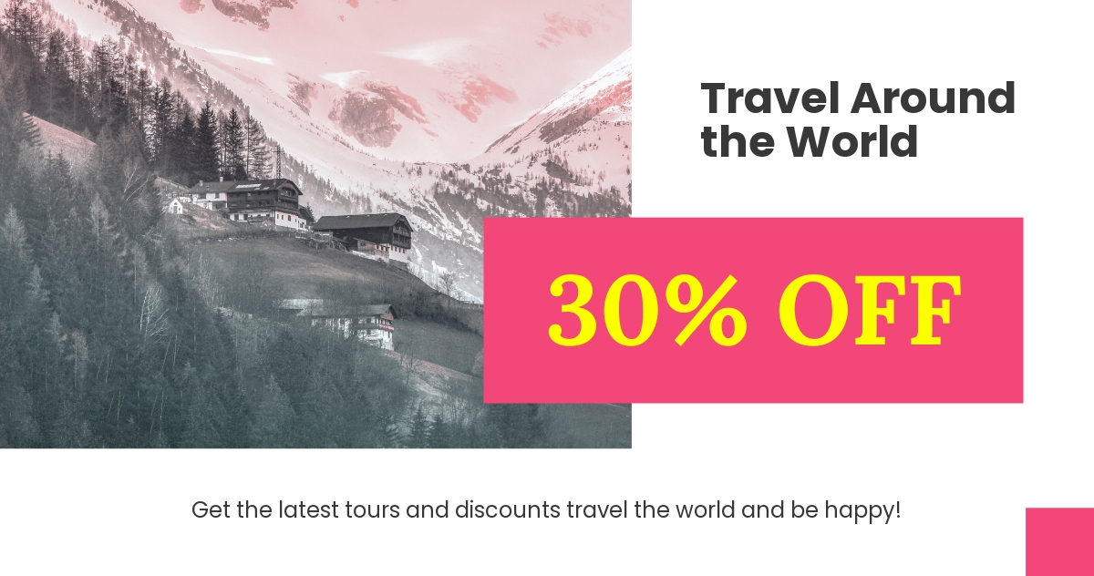 Travel Discount Tumblr Post Template - PSD | Template.net
