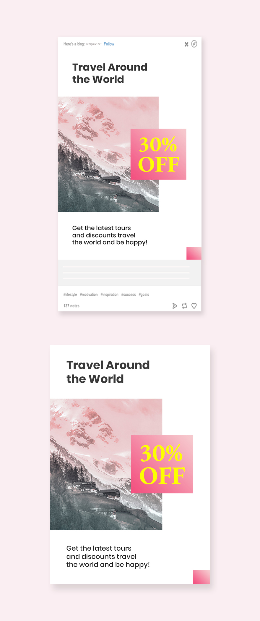 Elegant Travel Tumblr Post Template - PSD | Template.net