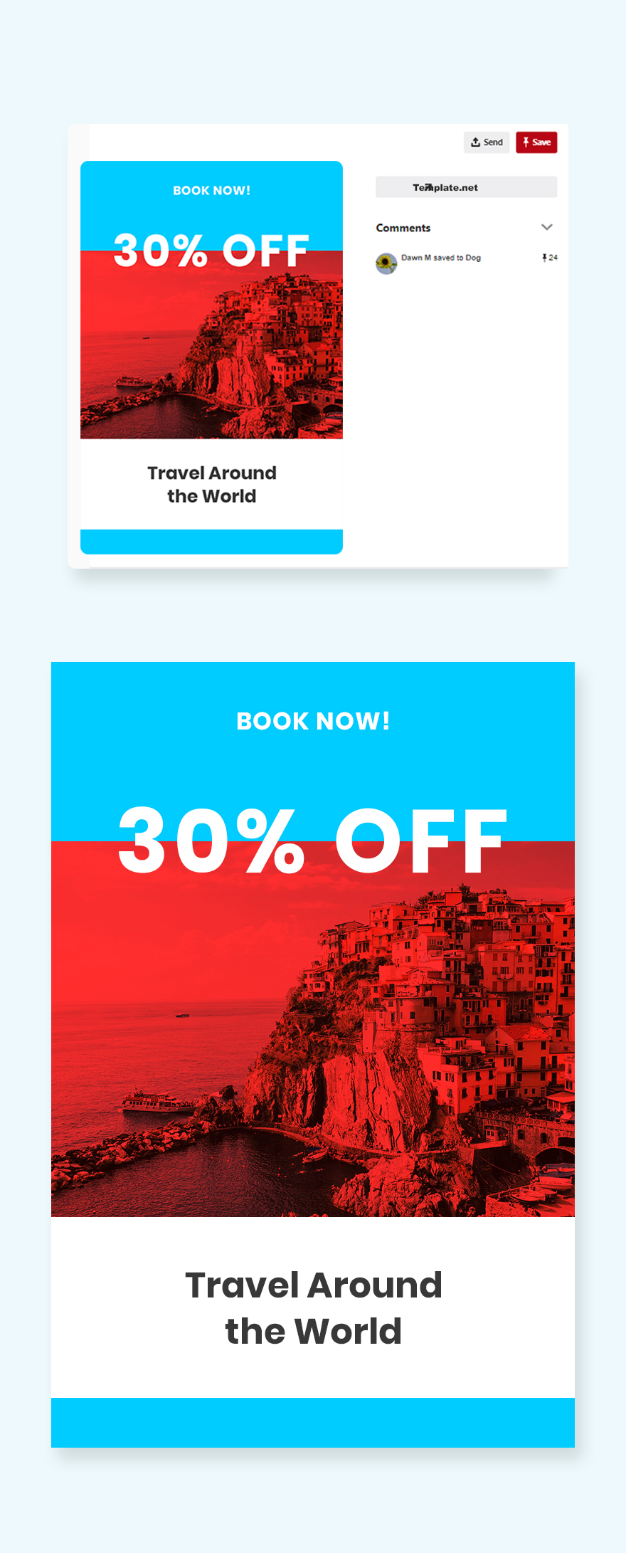 Free Travel Offer Pinterest Pin Template - PSD | Template.net