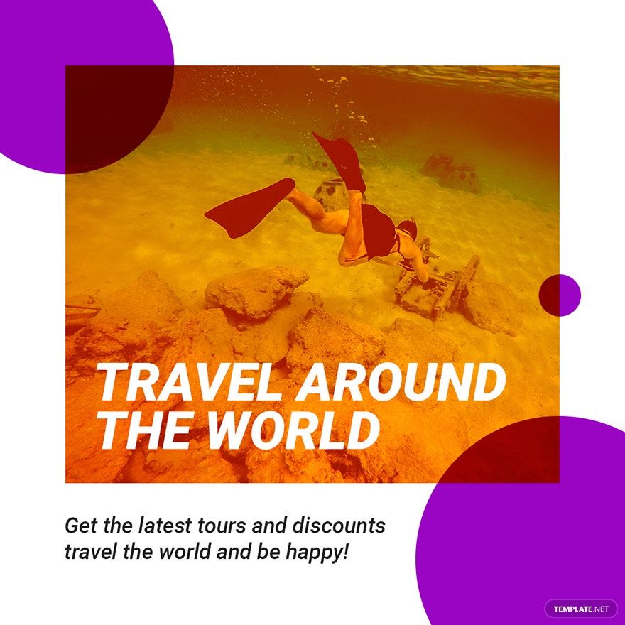 Editable Travel Instagram Post Template - PSD | Template.net