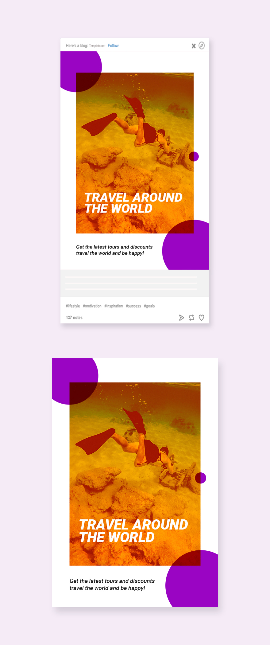 Travel Tour Twitter Post Template - PSD | Template.net