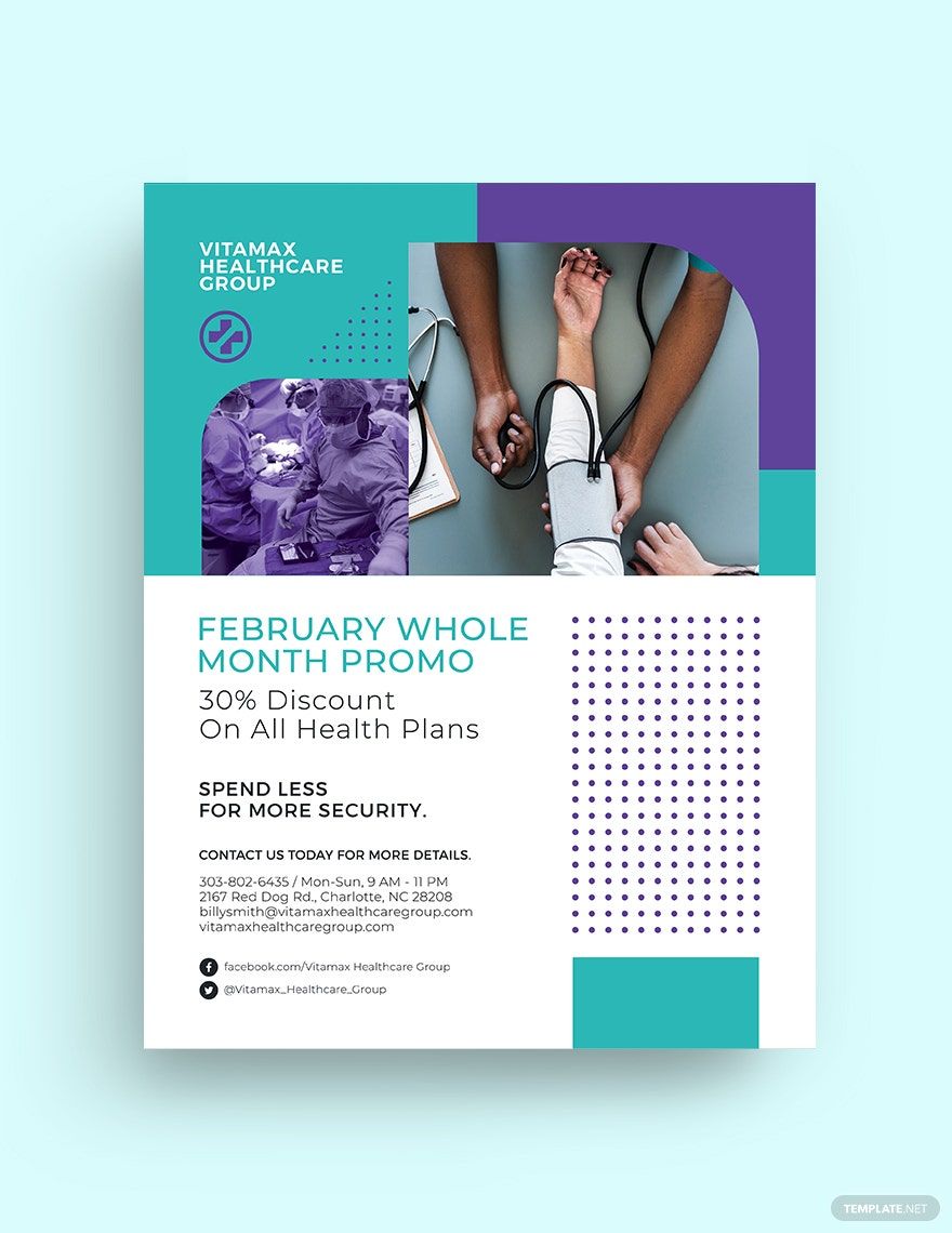 Healthcare Flyer Pages Templates Design Free Download Template