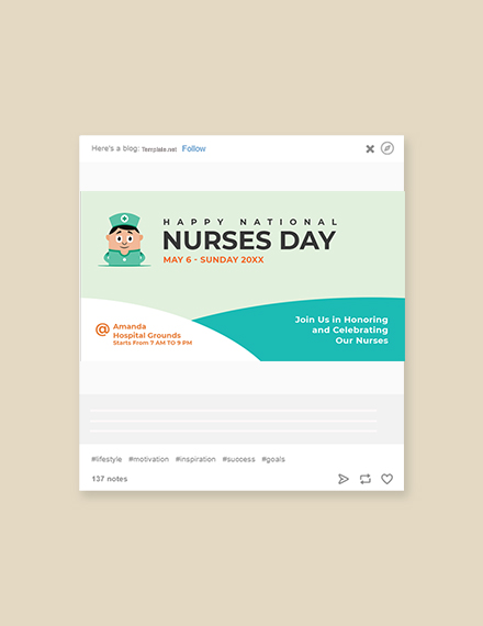 Free Nurses Day LinkedIn Blog Post Template - Download in PSD ...