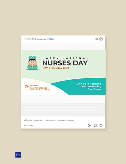 Free Nurses Day Tumblr Post Template