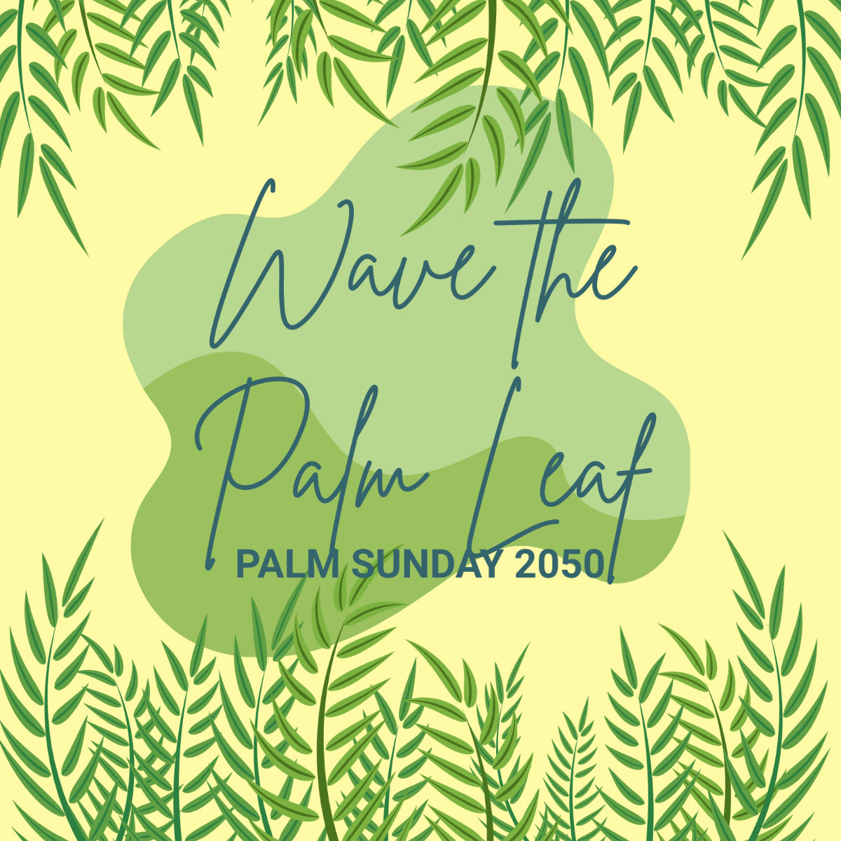 Free Palm Sunday WhatsApp Post Template To Edit Online