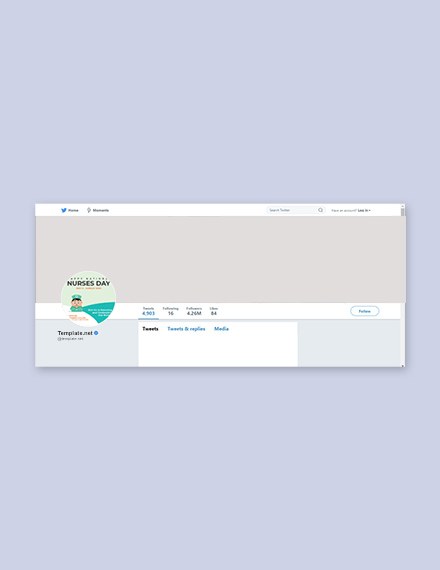 FREE Nurses Day Twitter Header Cover Template - PSD