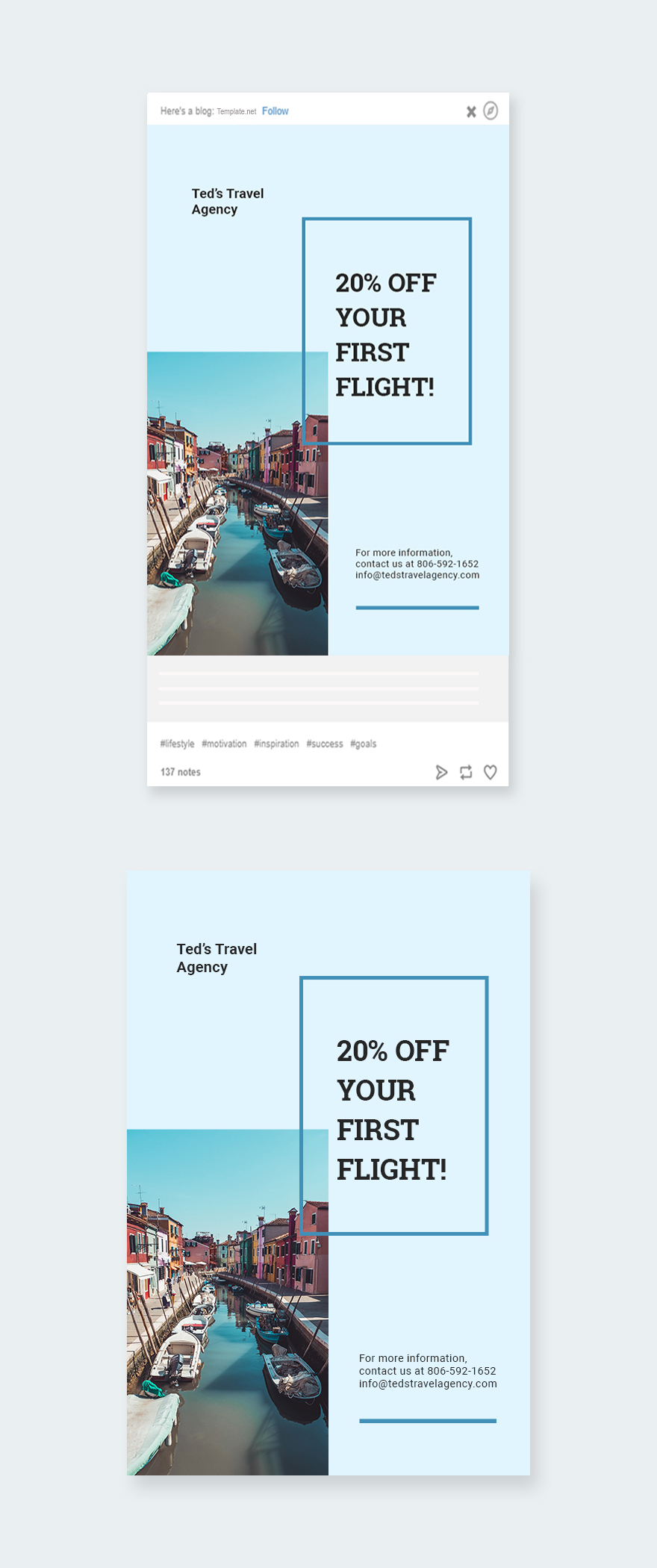 Elegant Travel Tumblr Post Template - PSD | Template.net