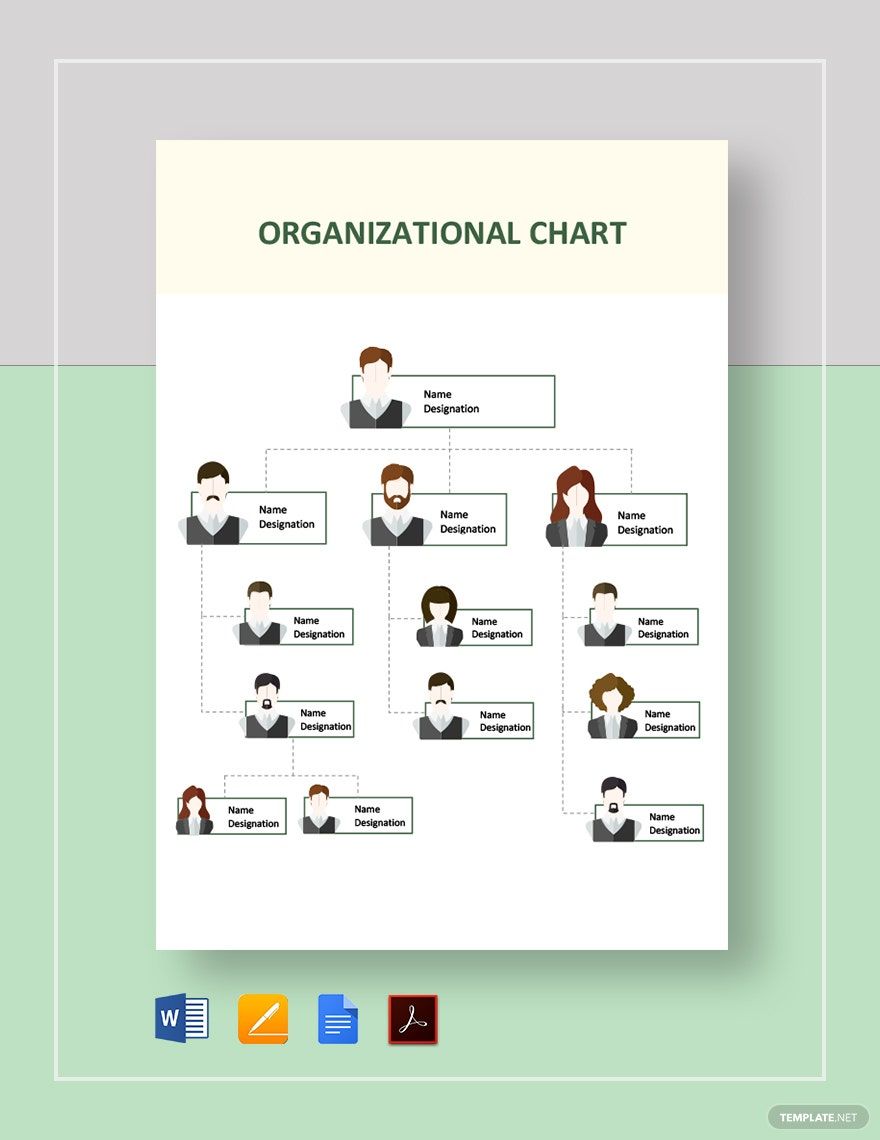 Sample Organizational Chart Template Google Docs Word Apple Pages 