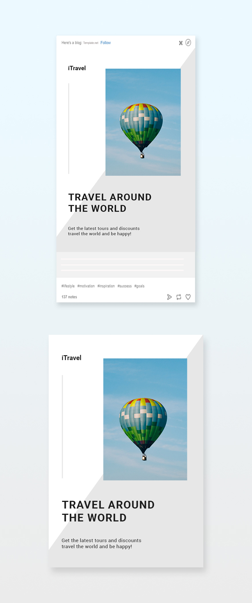 Elegant Travel Tumblr Post Template - PSD | Template.net