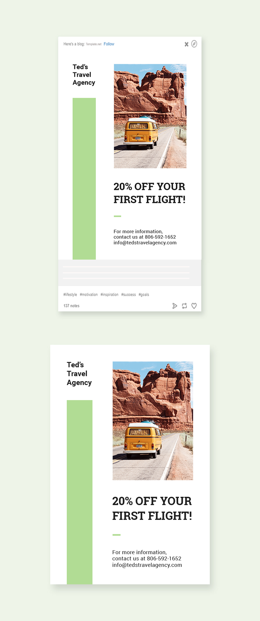 Simple Travel Agency Facebook Post Template - PSD | Template.net
