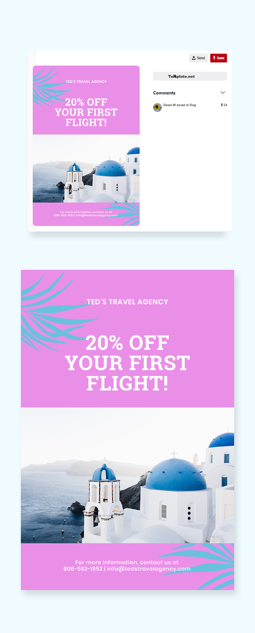 Minimal Travel Pinterest Pin Template - PSD | Template.net