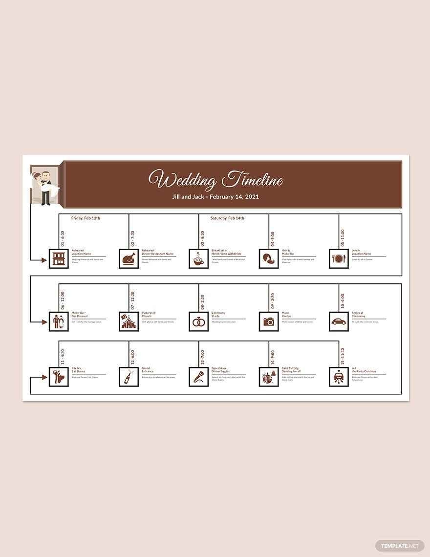 Wedding Timeline In Pages PDF Word Google Docs Download Template