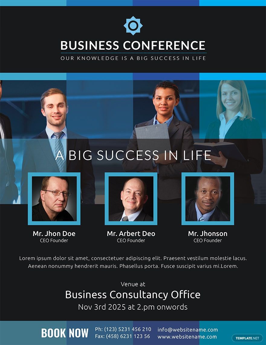 Conference Flyer PDF Templates Free Download Template