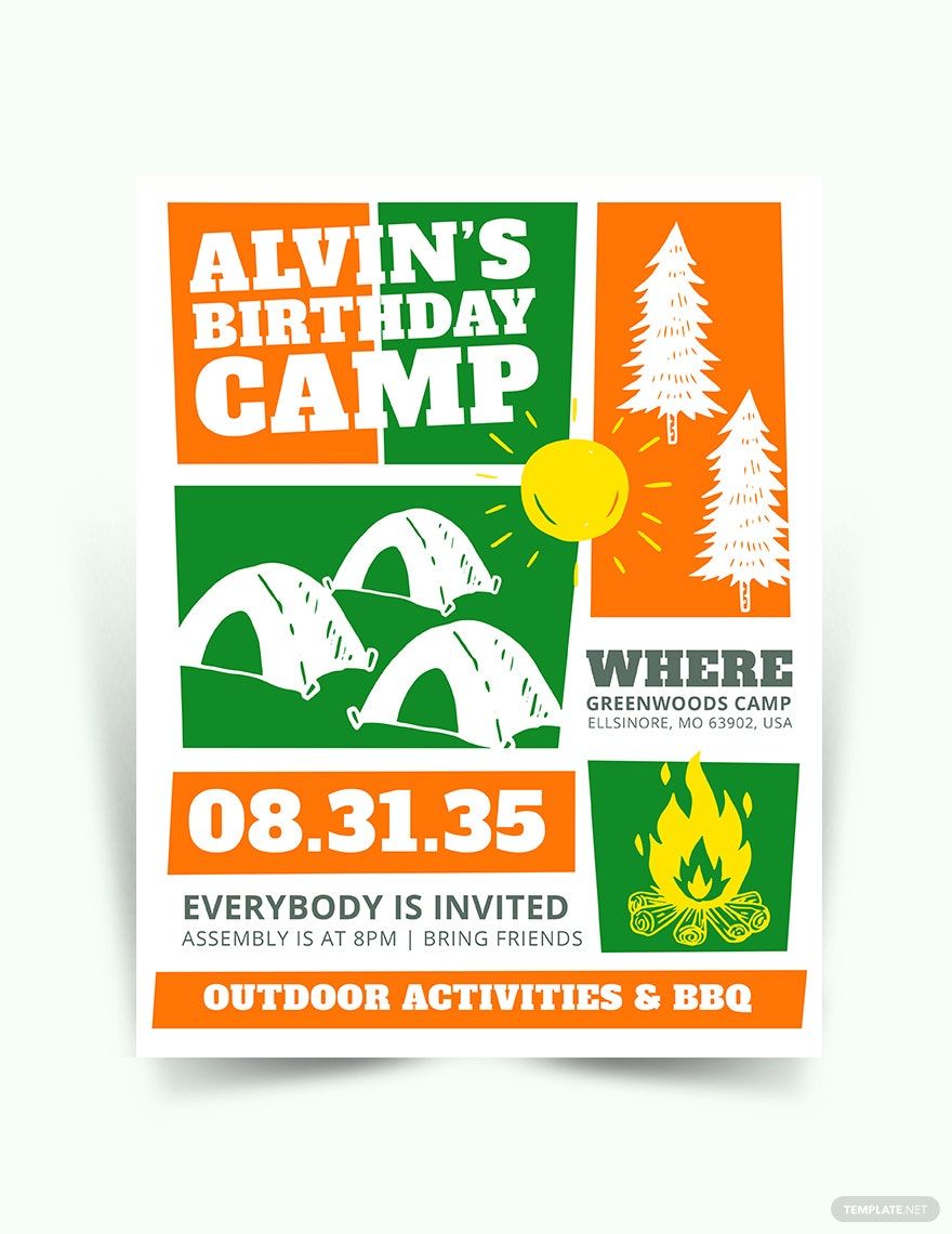 Birthday Flyer Illustrator Templates Design Free Download 