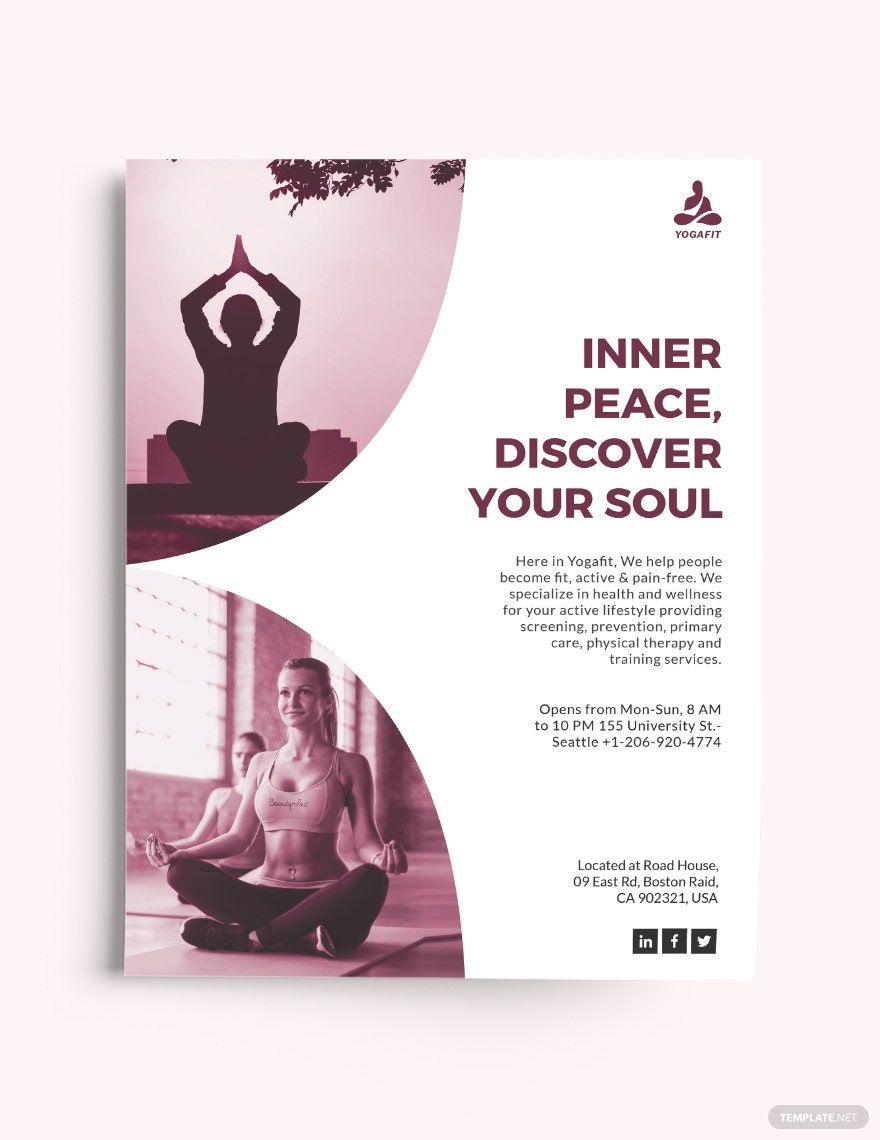 Yoga Flyer Free Template Kayaworkout co