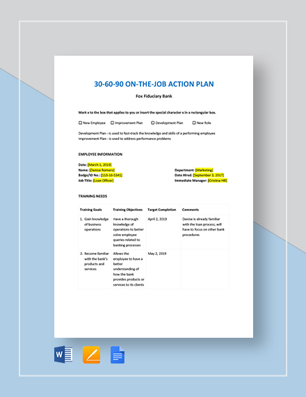 Job Plan Templates - 10+ Free Samples, Examples Format Download