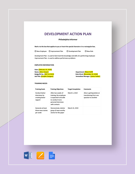 Sample Personal Development Plan Template - 8+ Free Sample, Example, Format