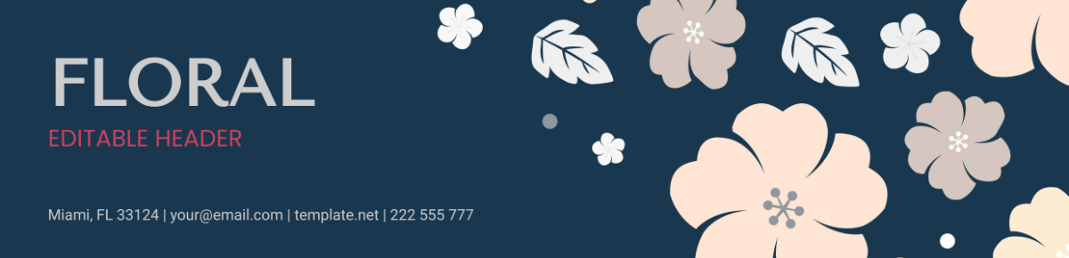 Floral Editable Header - Edit Online & Download Example