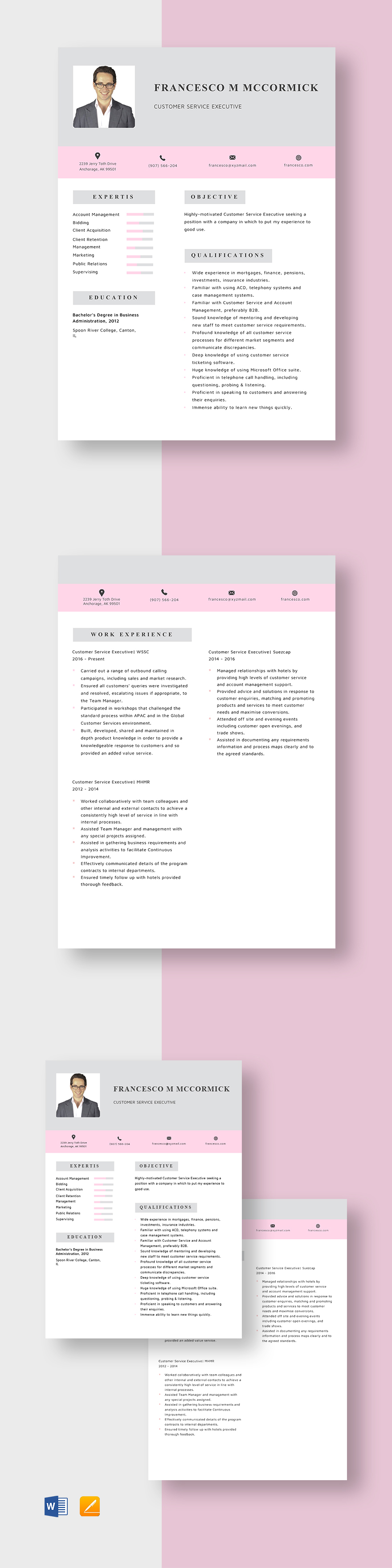 customer-service-resume-template-psd-template