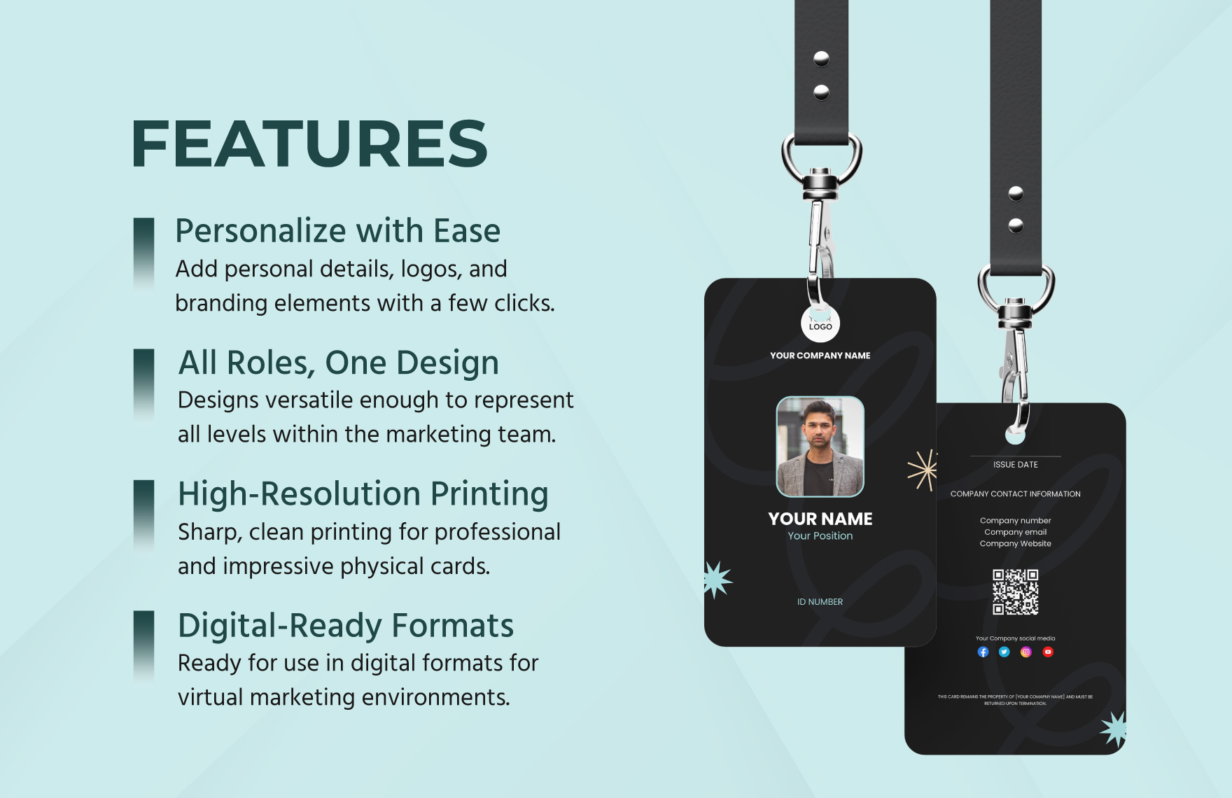 Social Media Specialist ID Card Template - Download in Word, PDF ...