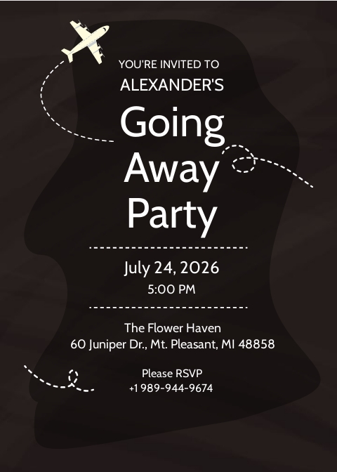 Going Away Party Invitation Template Free JPG Illustrator Word 
