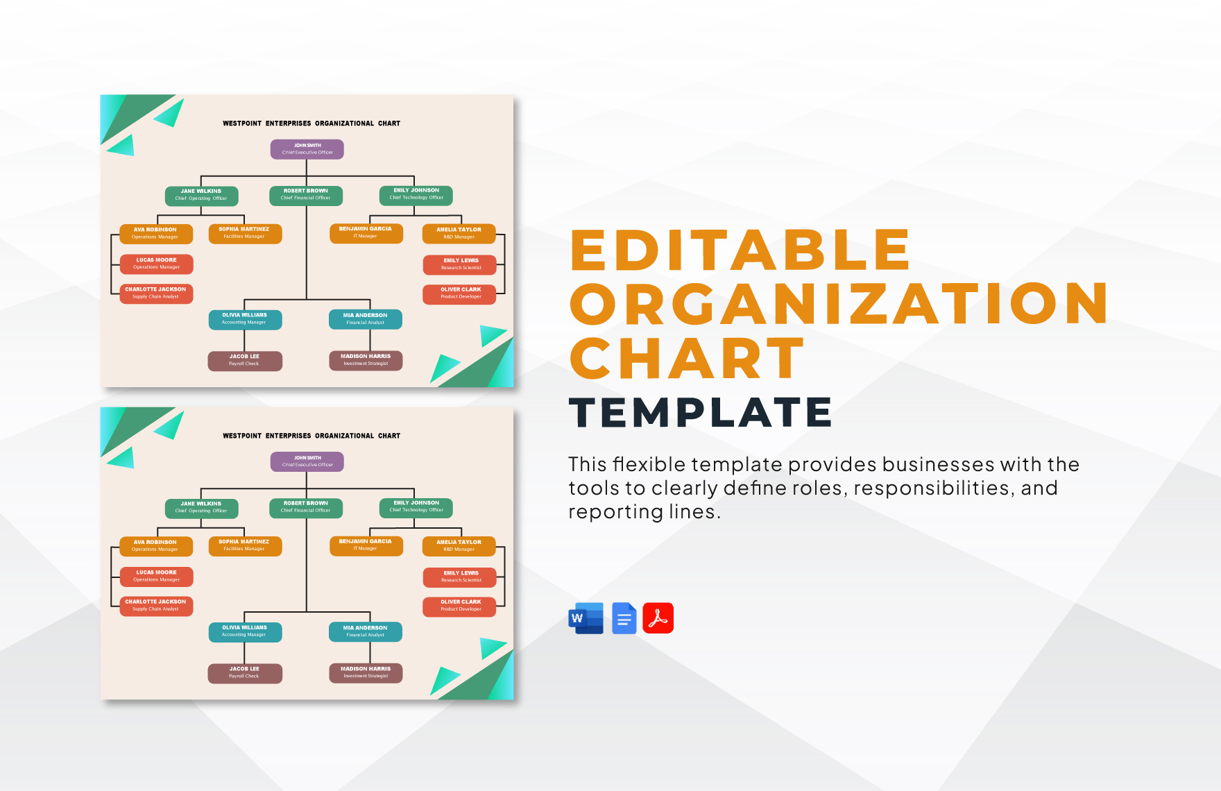 Free Organization Chart Templates Editable And Printable