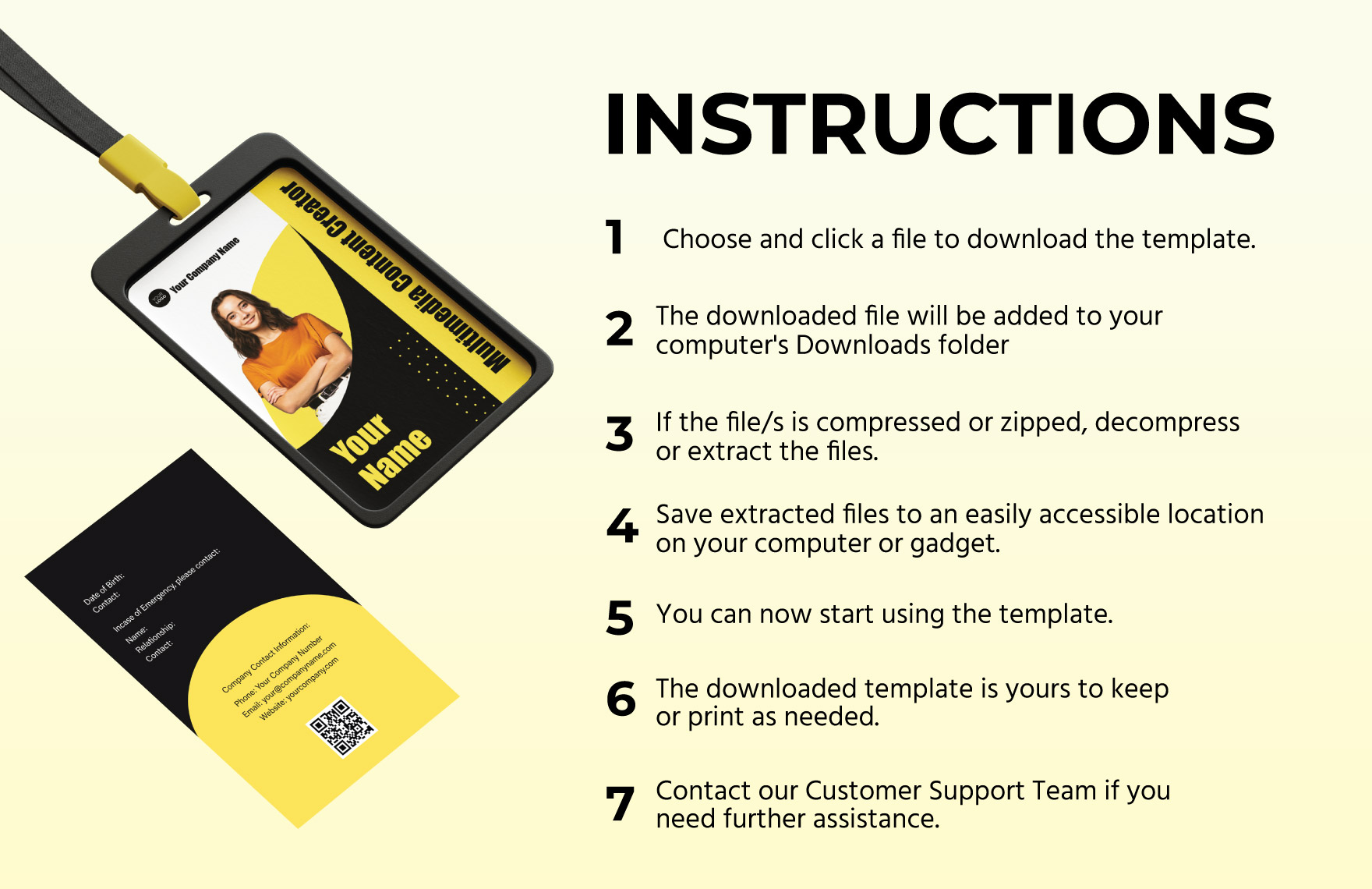Multimedia Content Creator ID Card Template - Download in Word, PDF ...