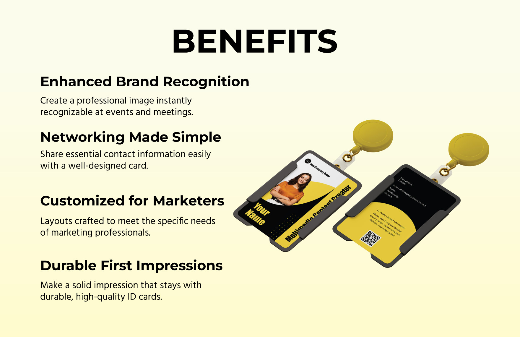 Multimedia Content Creator ID Card Template - Download in Word, PDF ...