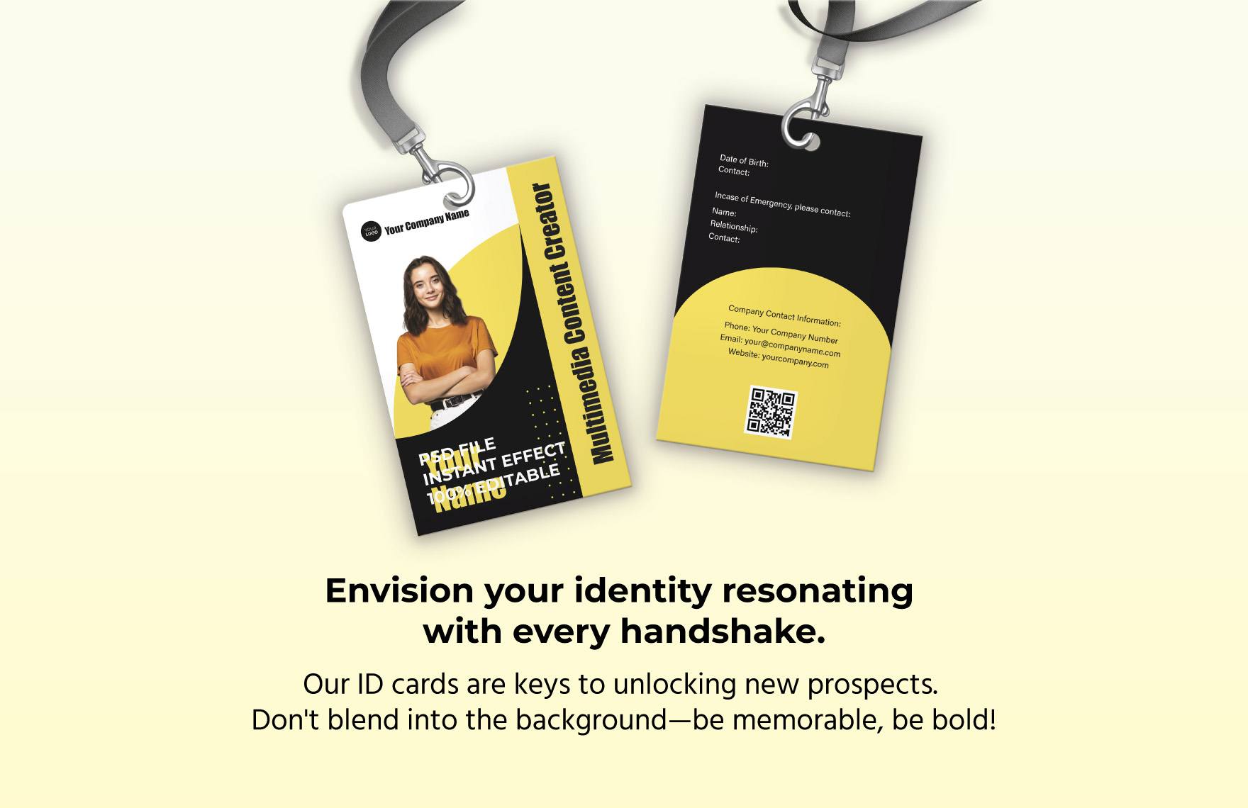 Multimedia Content Creator ID Card Template - Download in Word, PDF ...