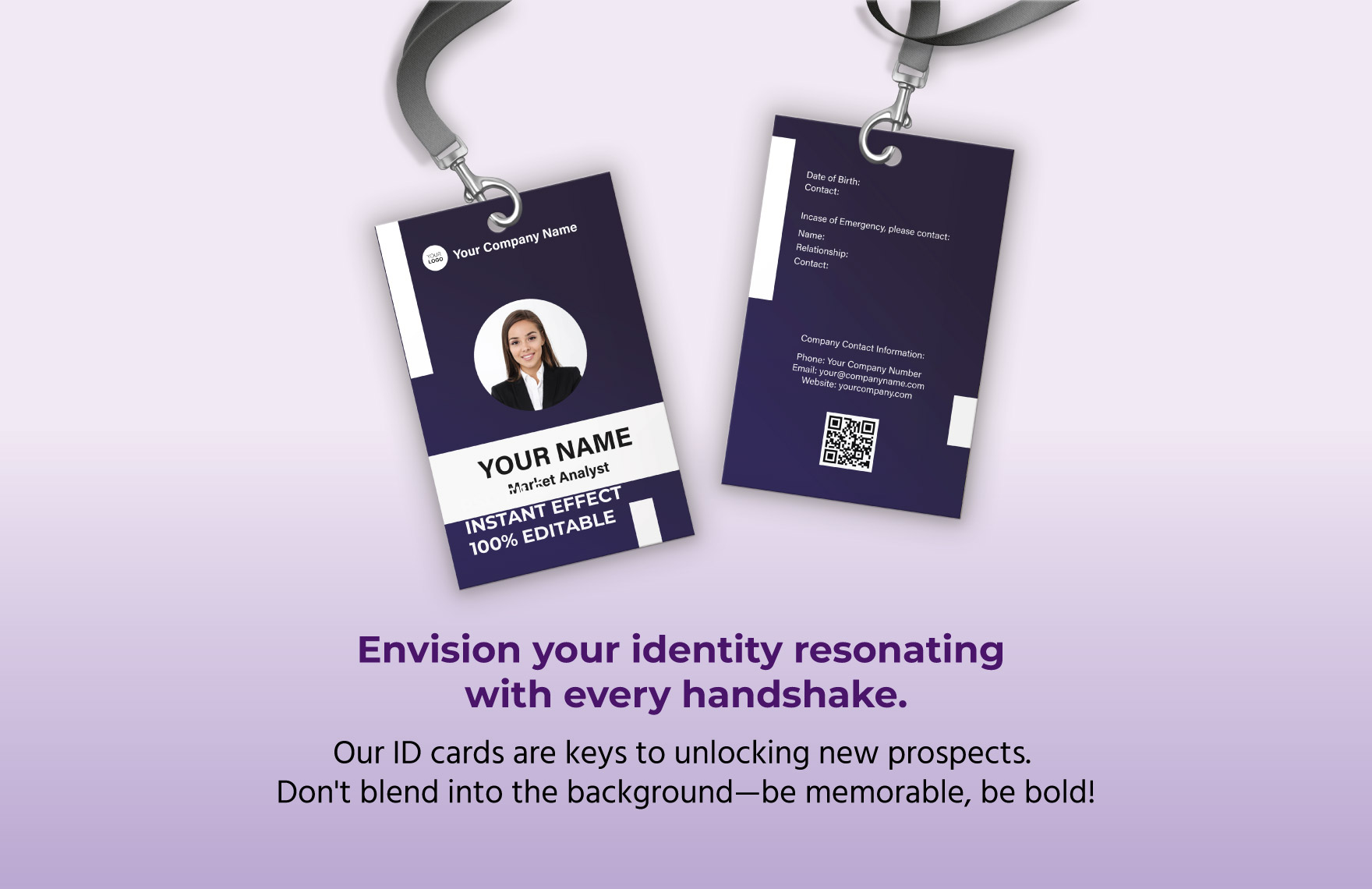 Market Analyst ID Card Template - Download in Word, PDF | Template.net