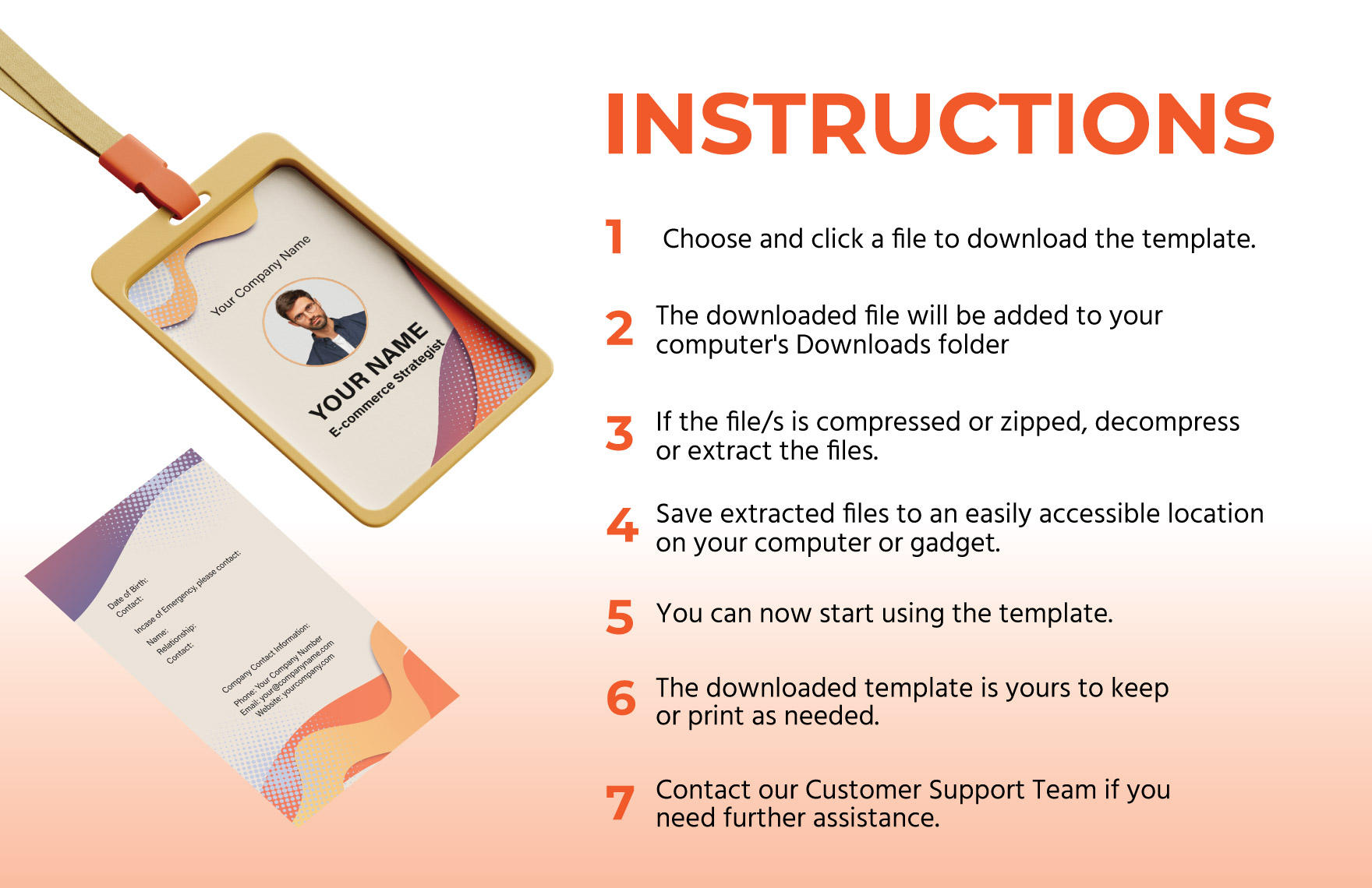 E-commerce Strategist ID Card Template - Download in Word, PDF ...