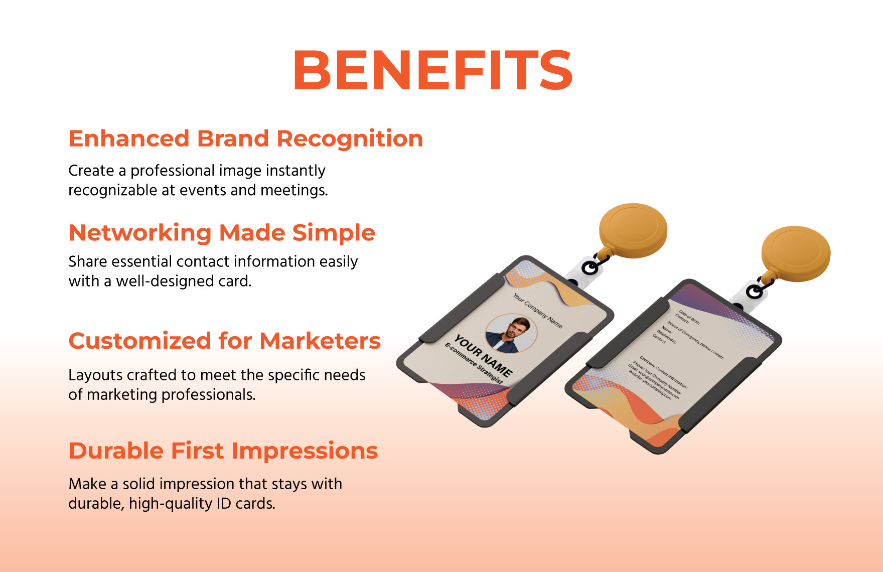 E-commerce Strategist ID Card Template - Download in Word, PDF ...