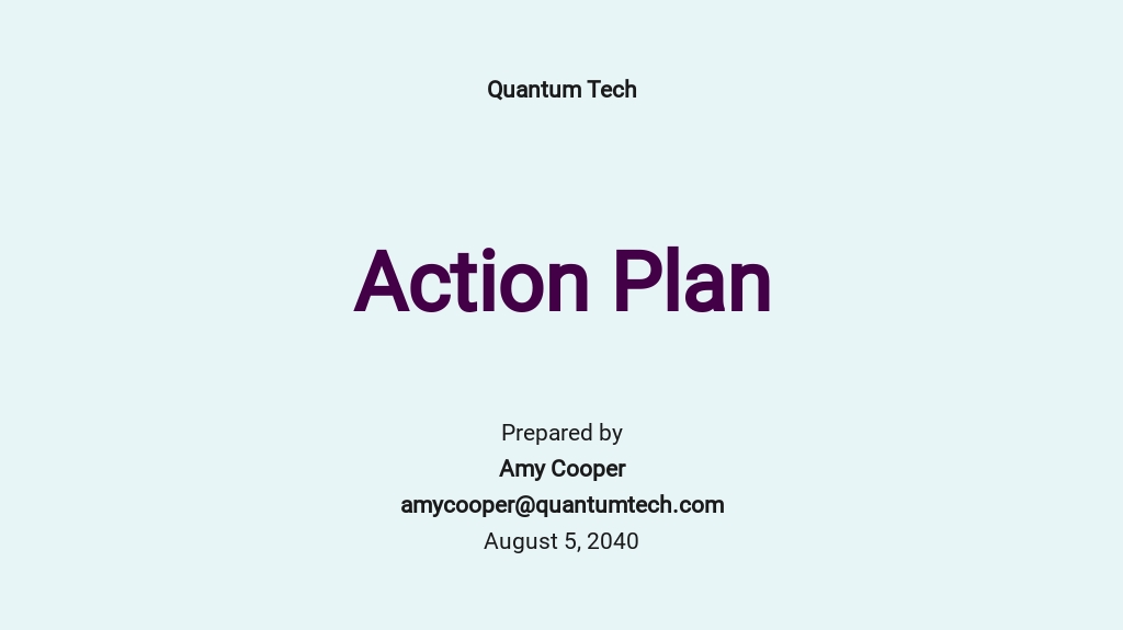 94+ FREE Action Plan Templates [Edit & Download] | Template.net