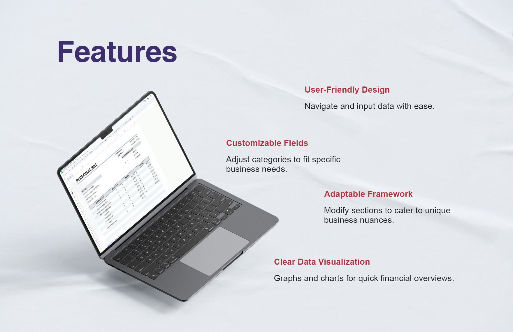 Free Personal Bill Template - Download in Excel, Google Sheets ...