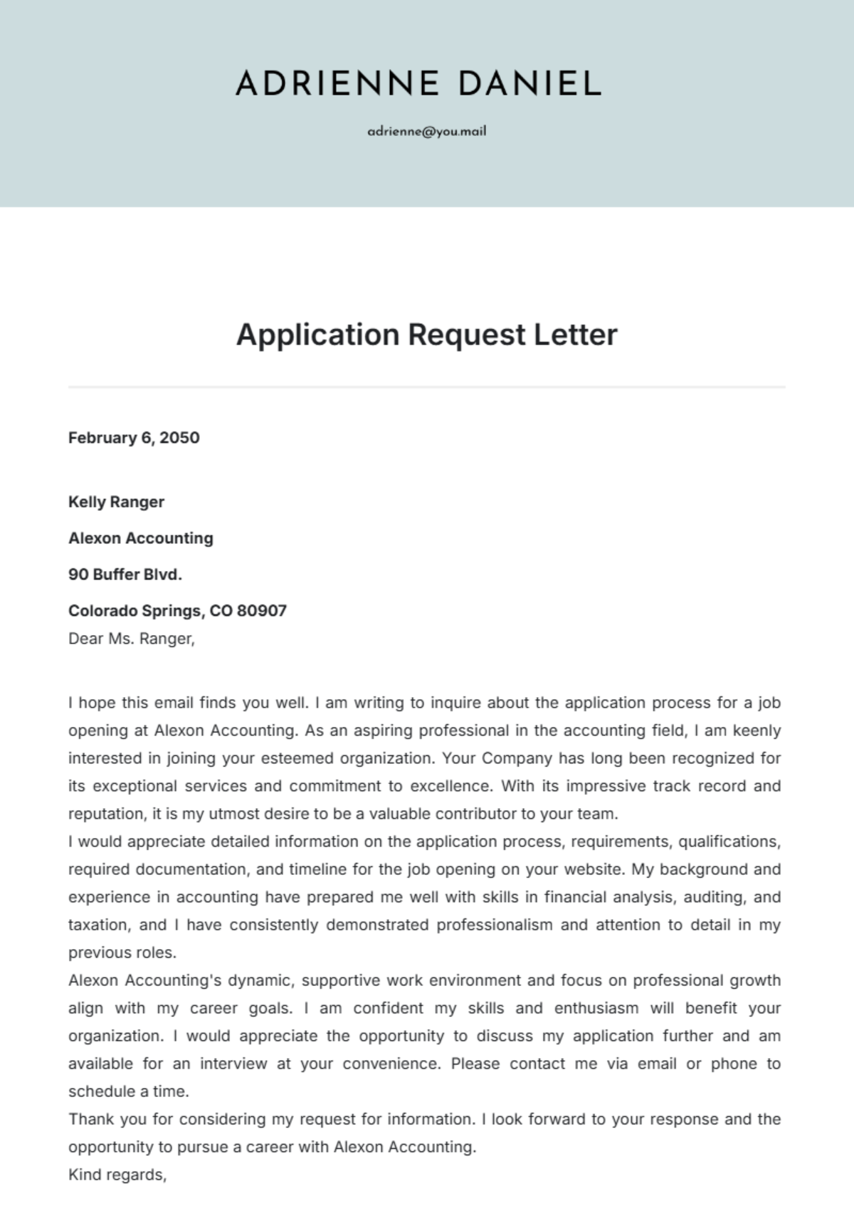 Free Application Letter Templates Editable And Printable