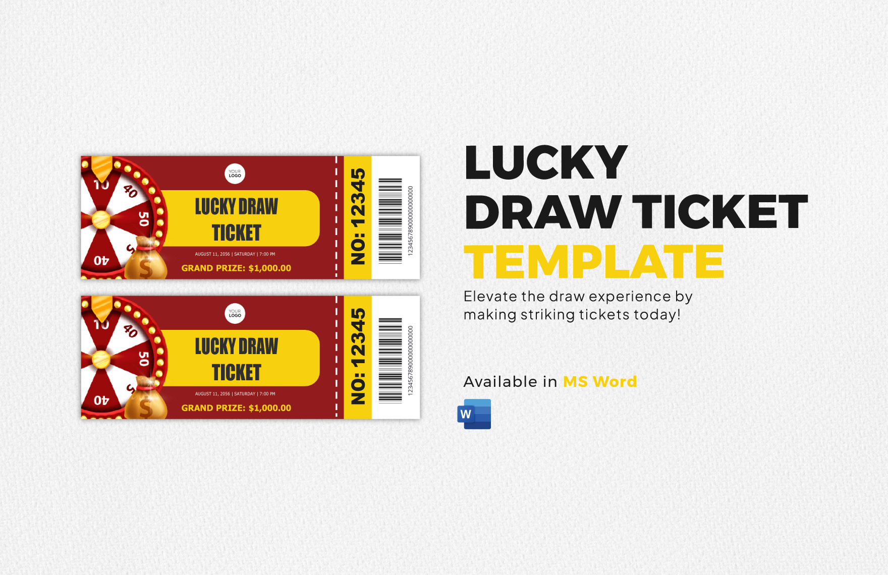 Page 11 Ticket Templates In Word FREE Download Template