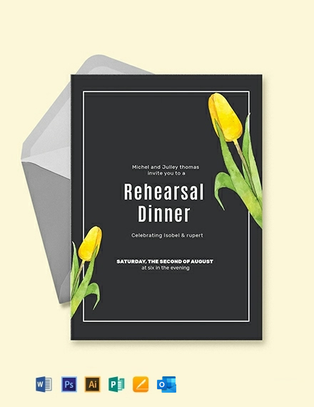 Rehearsal Dinner Party Invitation Template - Download in Word ...
