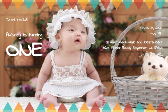 First Birthday Invitation Card Template Free JPG PSD Template