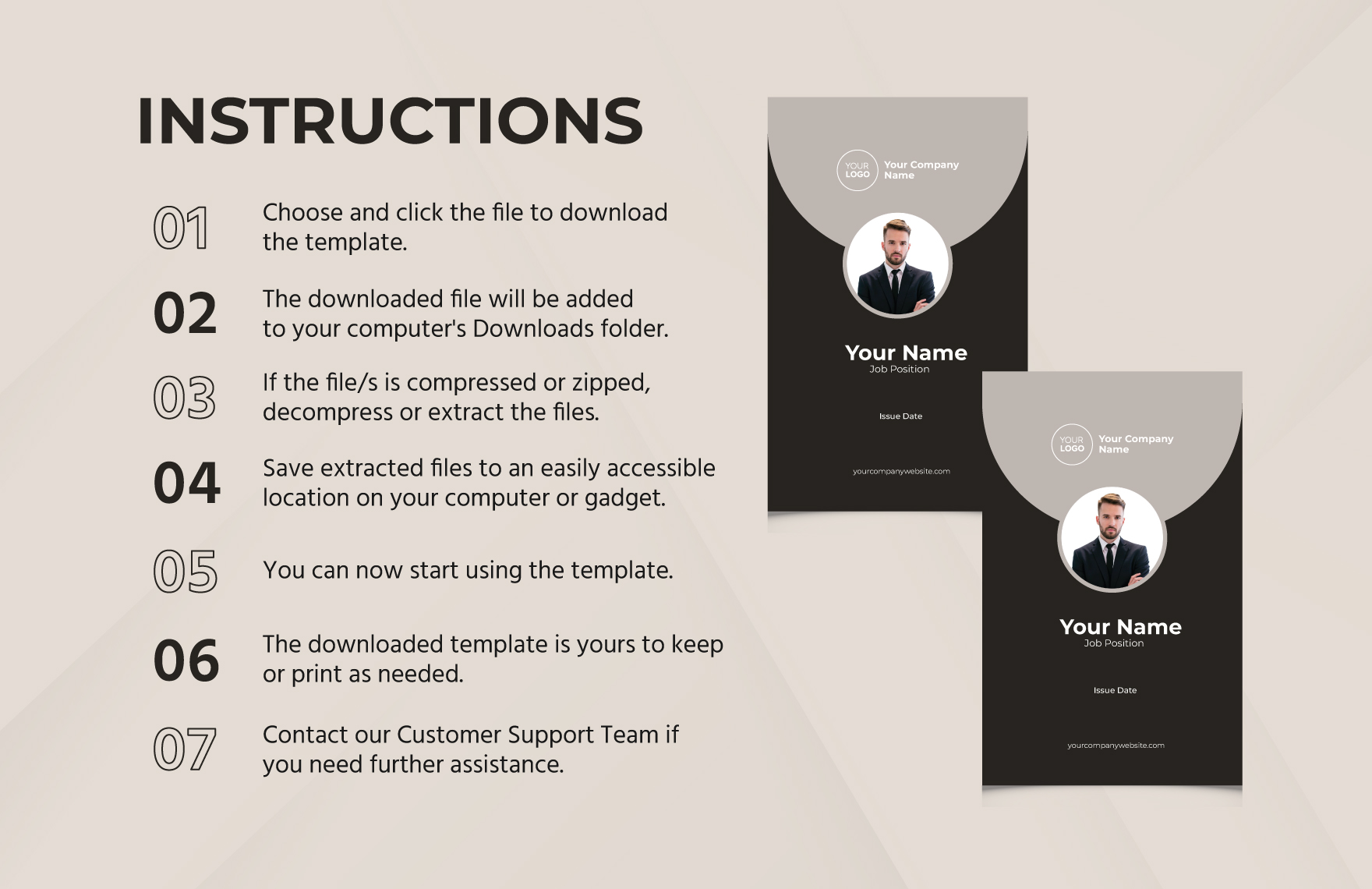 Public Relations Representative ID Card Template - Download in Word ...