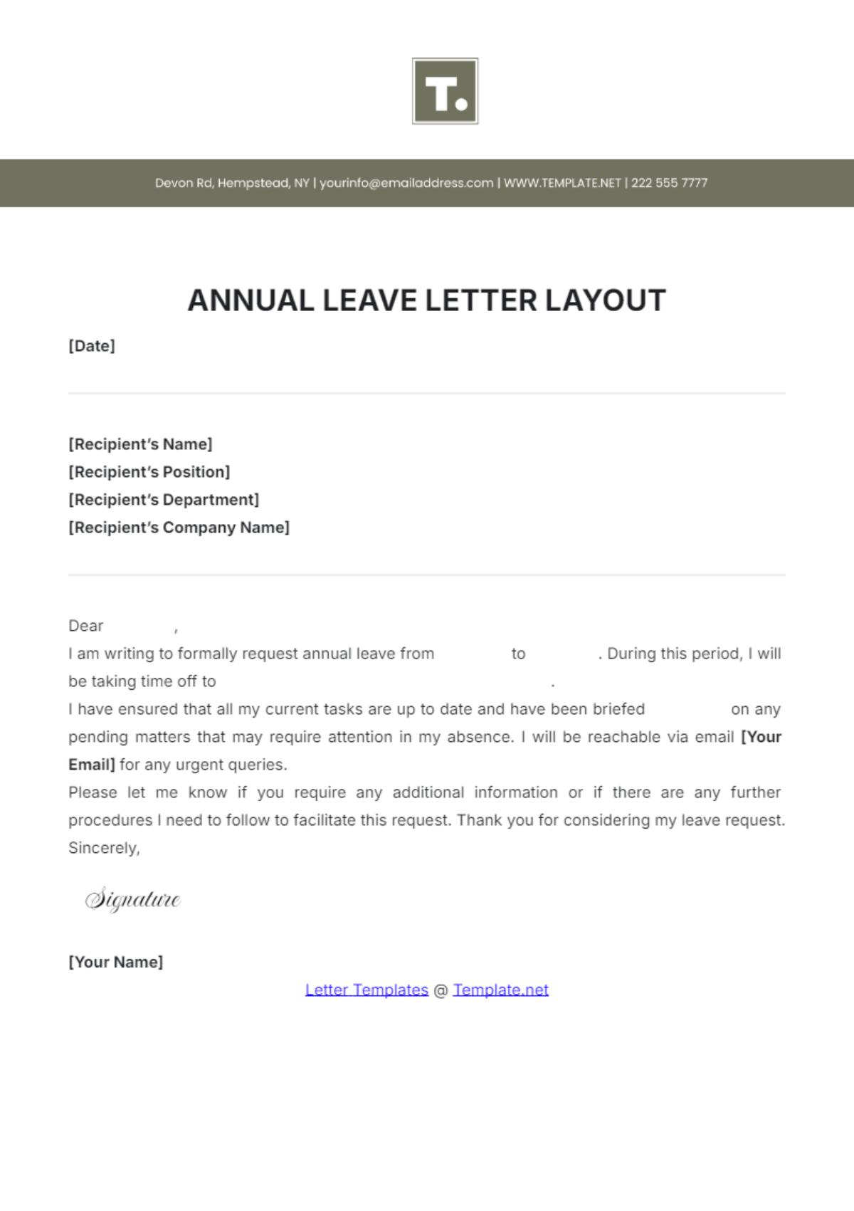 Leave Letter Format For Visa Purpose Infoupdate Leave Letter Format For Visa Purpose Infoupdate