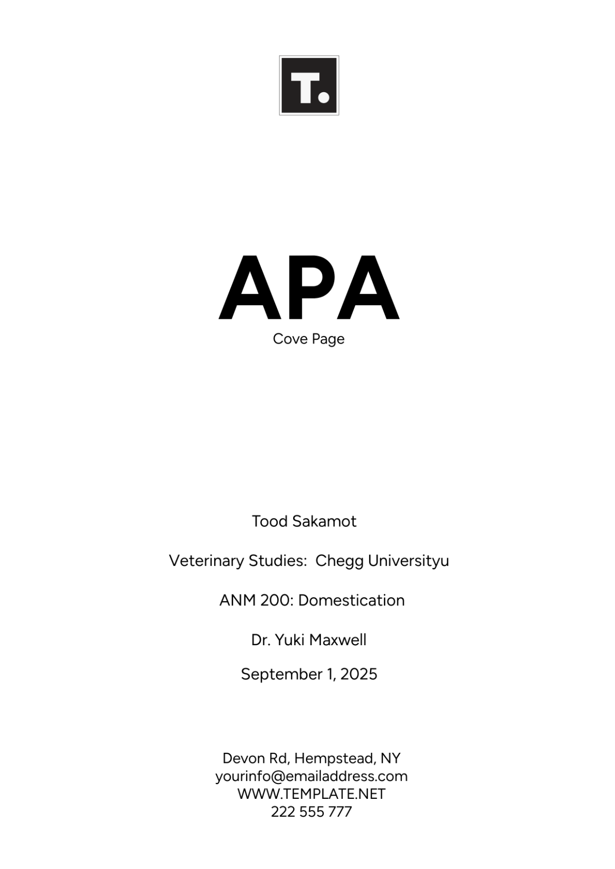 Free APA Cover Page Template To Edit Online Free APA Cover Page Template To Edit Online