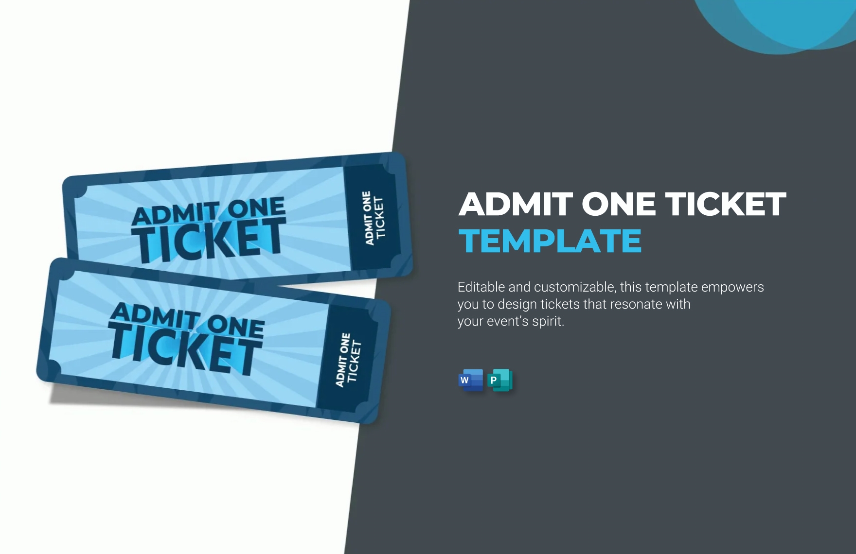 Editable Ticket Templates In Word To Download