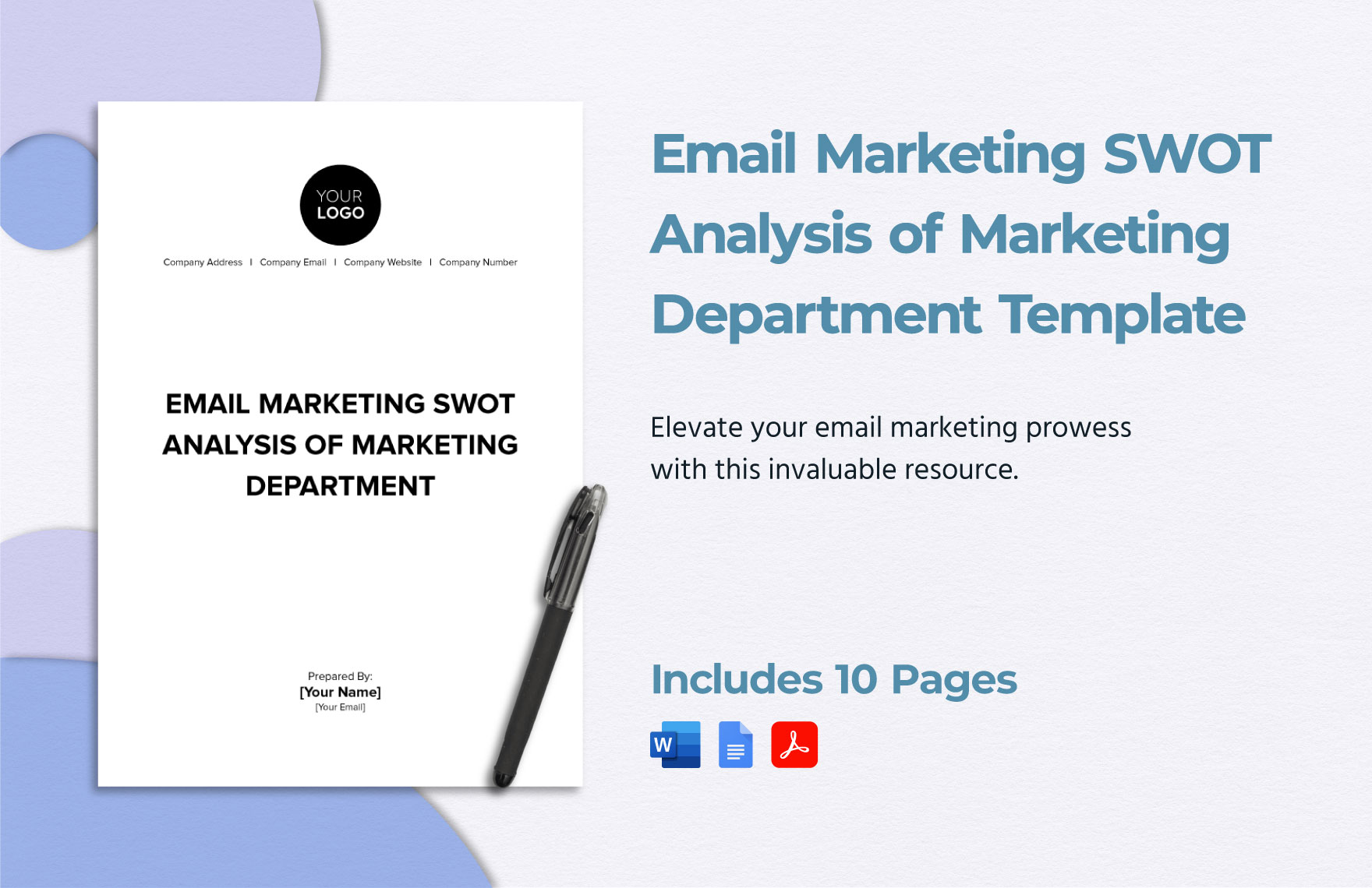 Editable Swot Analysis Templates In Adobe PDF To Download Editable Swot Analysis Templates In Adobe PDF To Download