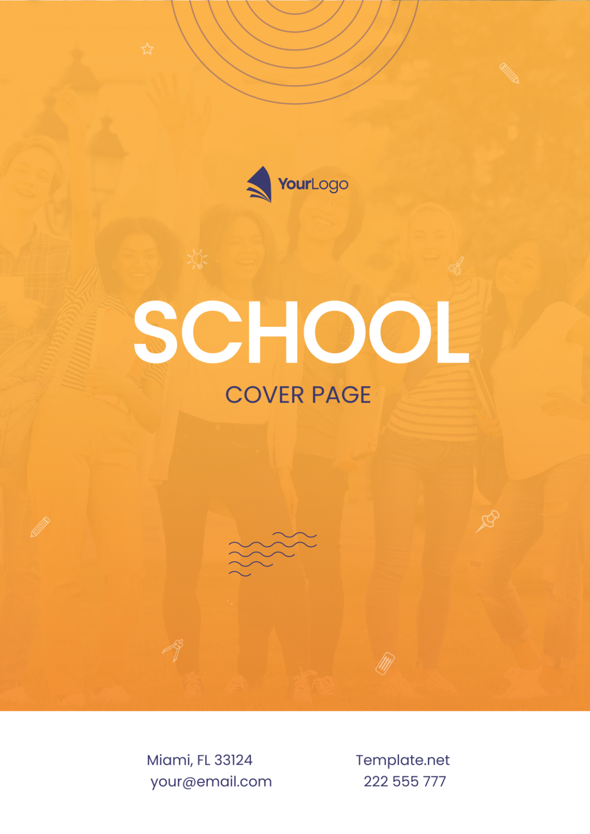 Free School Cover Page Logo - Edit Online & Download | Template.net