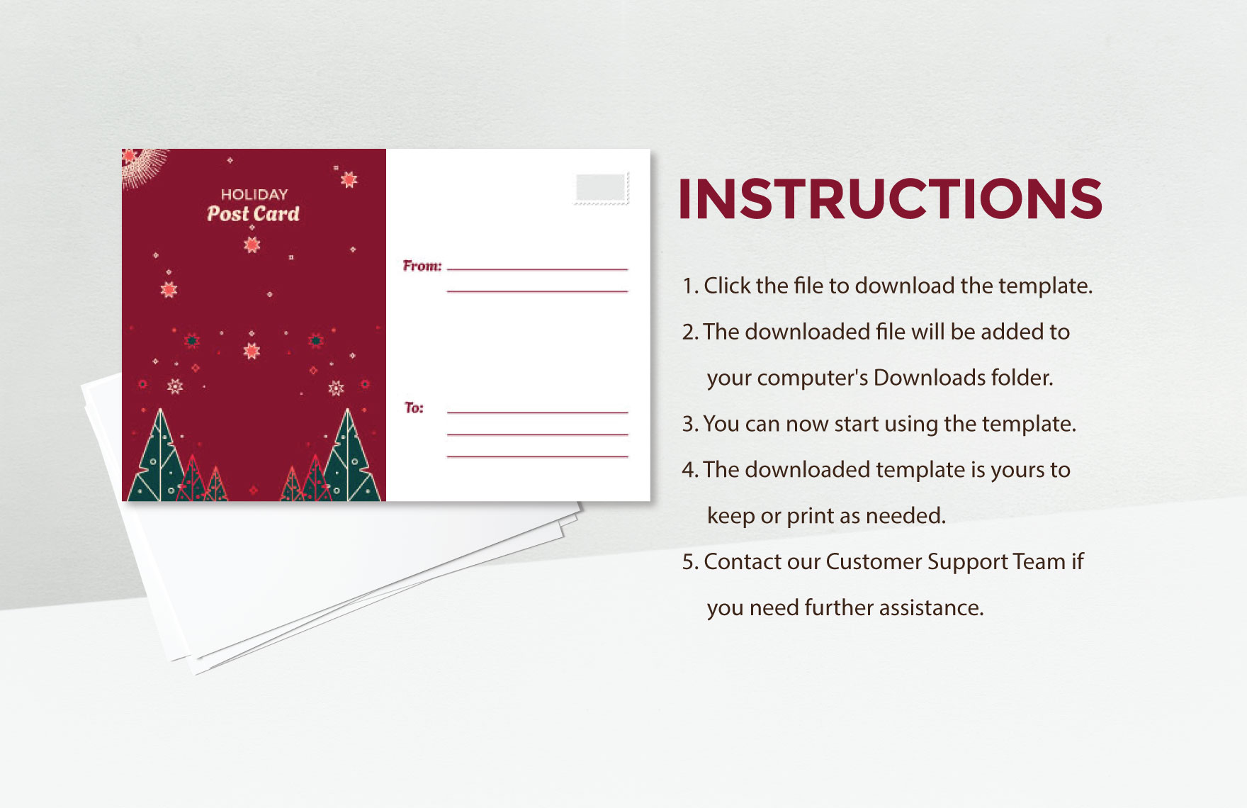 Holiday Postcard Template - Download in PowerPoint | Template.net