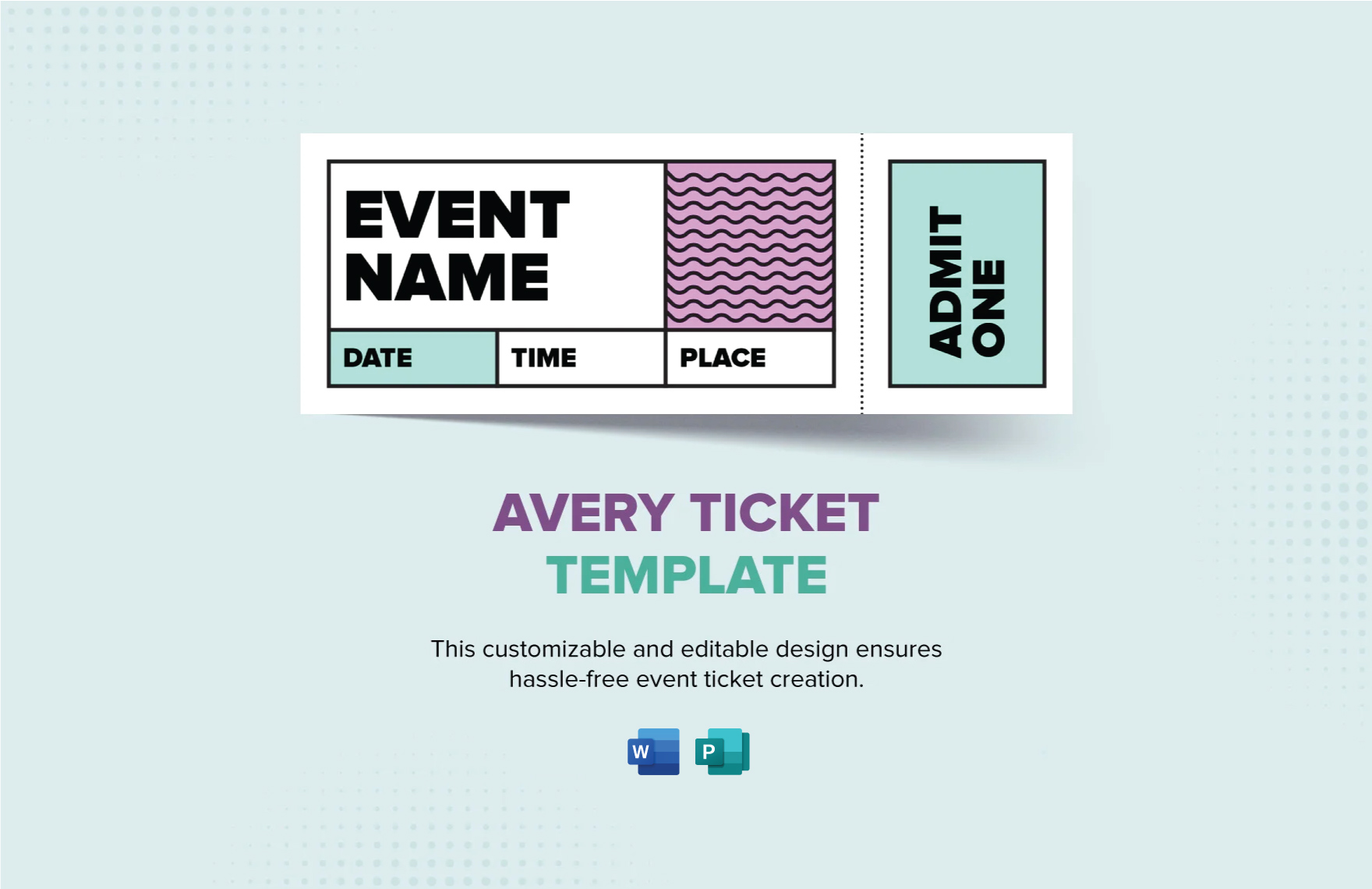 Train Ticket Template Kids