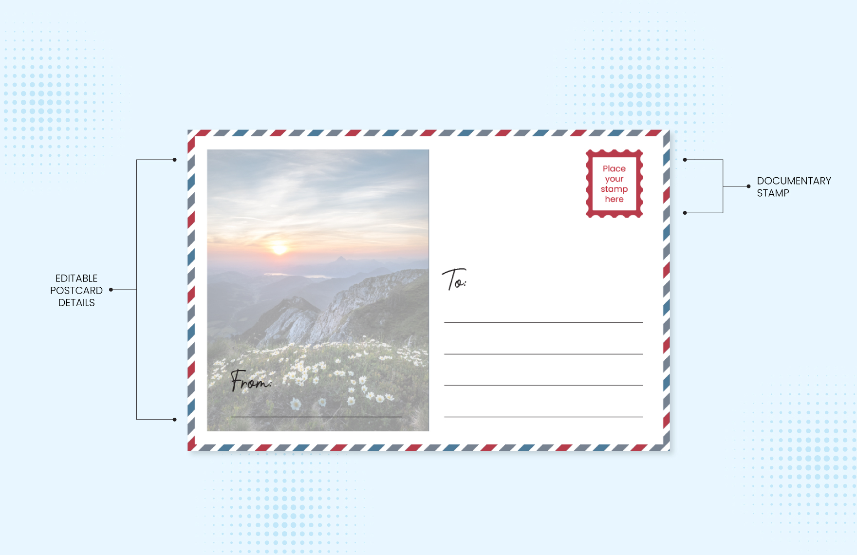 Free Postcard Layout Template - Download in Word | Template.net