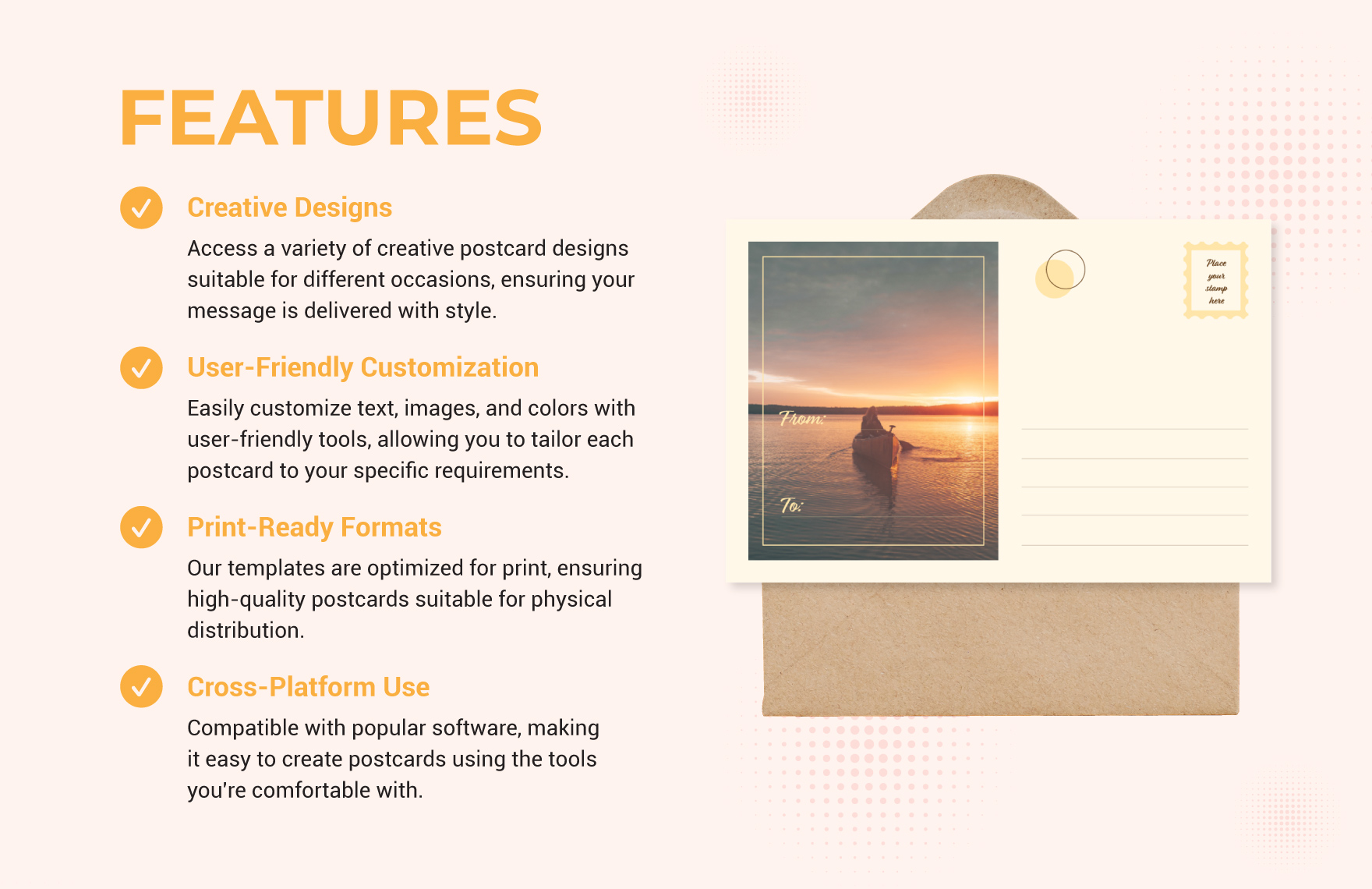 Free Front and Back Postcard Template - Download in Word | Template.net