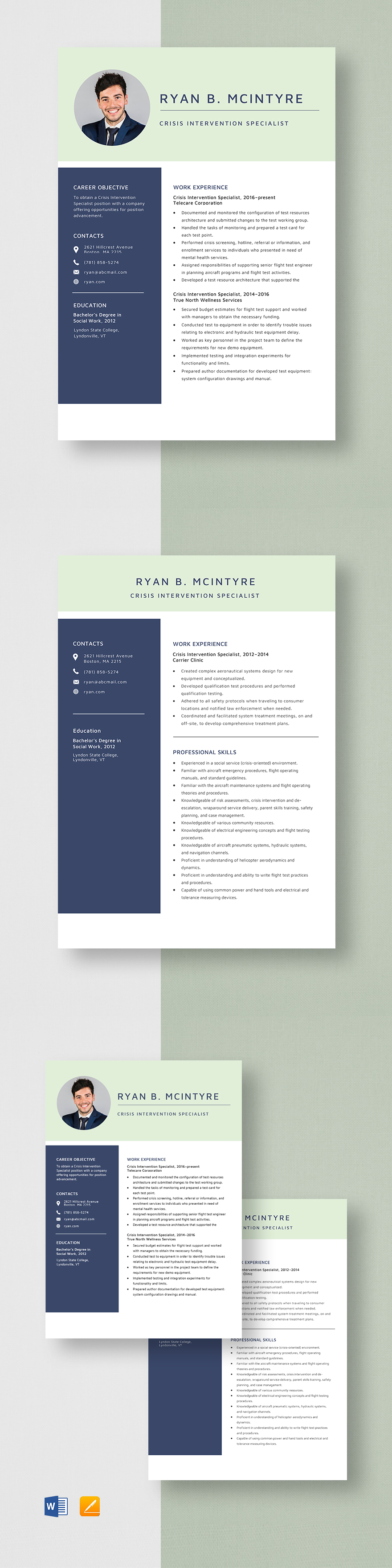 Free Crisis Intervention Specialist Resume Template - Word, Apple Pages ...